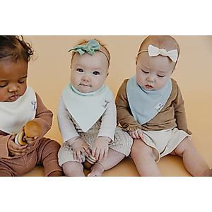 Copper Pearl Baby Bandana Bibs - 4 Pack Soft Cotton Baby Bibs for Drooling and Teething, Absorbent Drool Bibs for Baby Girl and Boy, Adjustable to Fit Newborns to Toddlers, Tons of Styles (Bennie)