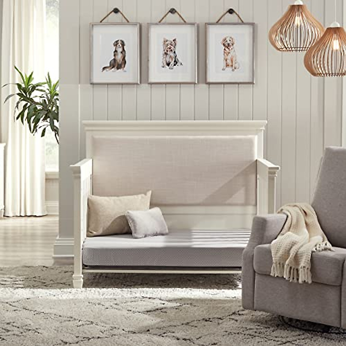 NAMESAKE Darlington 4-in-1 Convertible Crib in Warm White, Greenguard Gold Certified