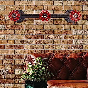 MENZOM Coat Rack Wall Mounted - 3 Hooks,Industrial Pipe Decor Single Coat Hook,Hooks for Hanging Heavy Duty,for Coat Hat Towel Purse Robes Mudroom Bathroom Entryway