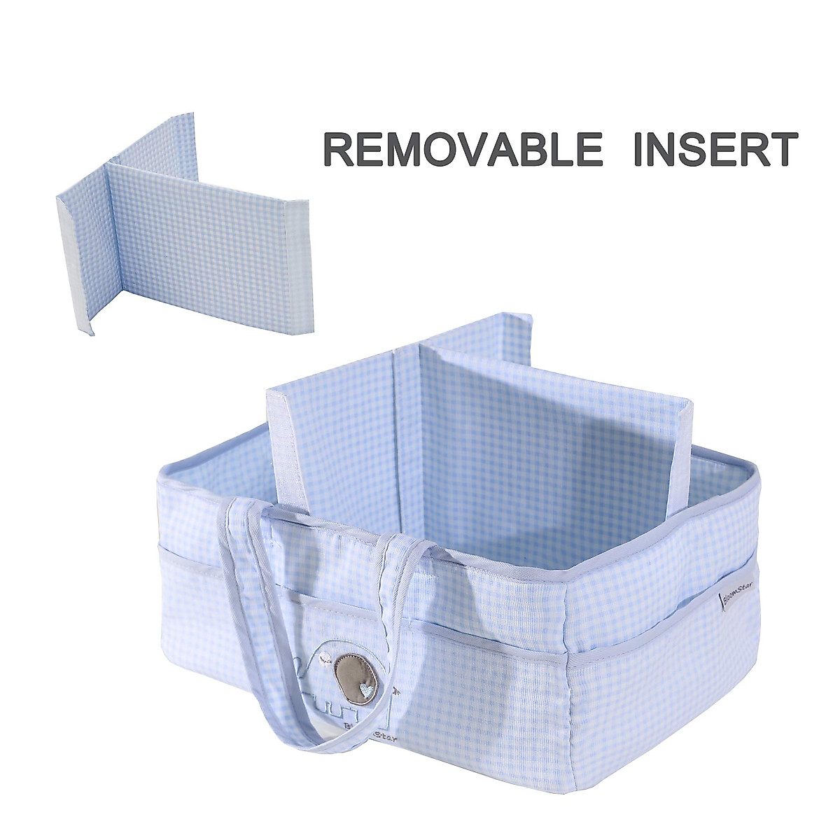 BLOOMSTAR Diaper caddy Baby Diaper Caddy Organizer Nursery Storage Bin Portable Holder Basket for Car |Gift Diapper Handbag