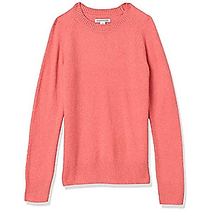 Amazon Essentials Women's Classic-Fit Soft Touch Long-Sleeve Crewneck Sweater, Coral Pink, Medium