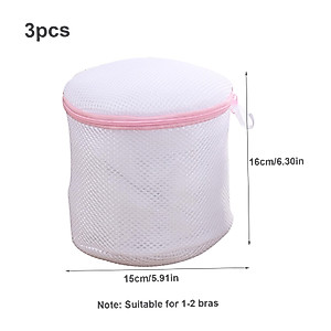 bbJJbbY Bra Bags for Laundry 3PCS Fine Mesh Bra Laundry Bags with Zips Reusable Bra Washing Machine Bags Protector for Delicates, Underwear, Baby Clothes Home Supplies