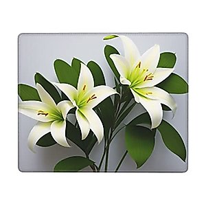 Lily Flowers Mouse Pads for Laptop and PC, 9"x7" Mouse Pad for Office and Cute Gaming Pads.