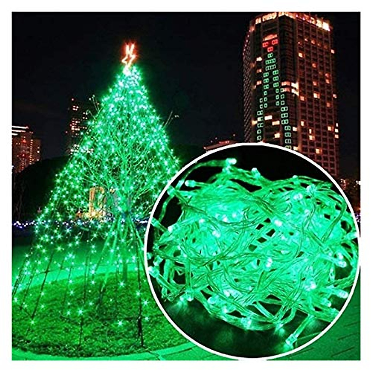 Fairy Lights Outdoor Fairy String Lights 10M With 100 LED 8 Modes Wave Rope Lights Icicle Curtain Light,Waterproof Festival Lighting For Garden Patio Yard Home Wedding Party And Christmas Decoration Z