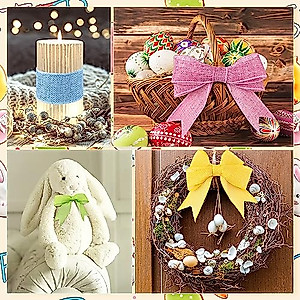 Mlurcu Burlap Ribbon Wired Ribbon 1-1/2 Inch Wide Burlap Wired Ribbon 6 Rolls 30 Yards Solid Fabric Metal Wire Edge Ribbon for Crafts Gift Wrapping Wreaths Bows Making Easter Christmas Decorations