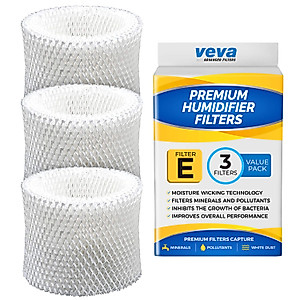 VEVA 3-Pack Premium Humidifier Filters - Replacement for HW Filter E, HC-14, HCM-6009, HCM-6011, HEV680, HEV685 Series, Long-Lasting