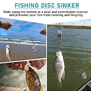 Disc Sinkers Fishing Weights Coin Sinkers Saltwater Surf Fishing Weights Flat Sinkers Bottom Drifting Trolling Catfishing Fishing Sinkers Weights Saltwater Tackle 1oz 2oz 3oz 4oz 5oz 6oz 8oz