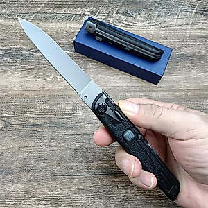 7.7" Assisted Open Folding Pocket Knife,Button Lock EDC Utility Knife for Camping, Hunting, Hiking, Fishing, Indoor and Outdoor Activities Gifts