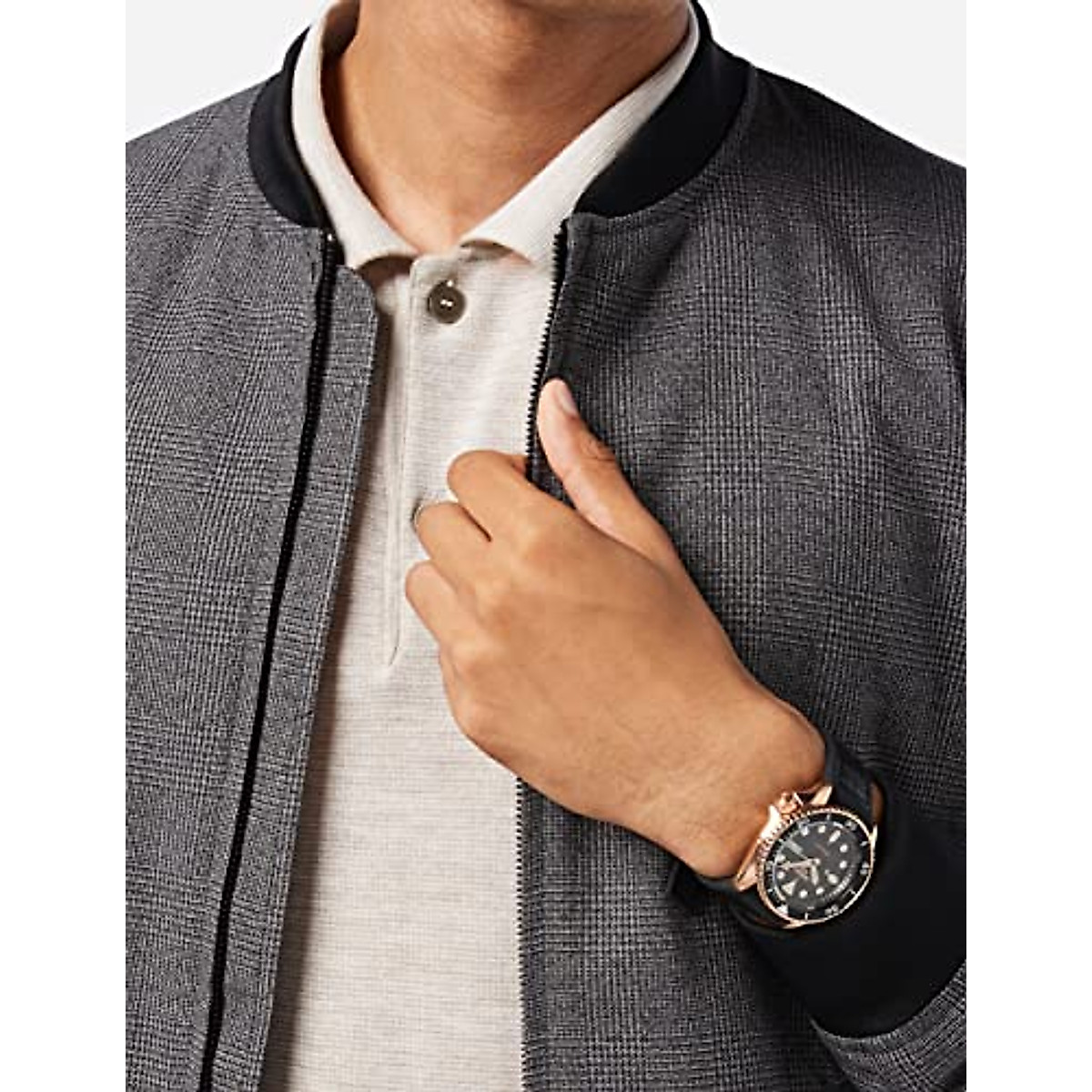 SEIKO Men's Analogue Automatic Watch with Silicone Strap SRPD76K1