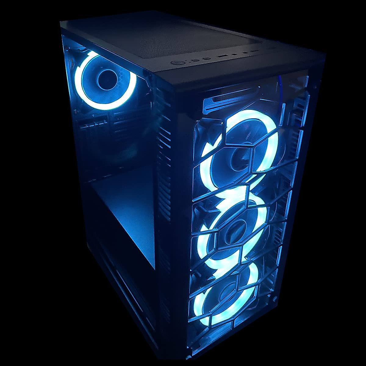 SaharaGaming P44 with 3 Black Pirate Eye Modular Fans & Universal hub