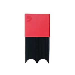 D’Addario Woodwinds Reed Guard - Sax & Clarinet Reed Case - Fits Reeds for Bass Clarinet, Contrabass Clarinet, Tenor Saxophone, & Baritone Saxophone - Holds 4 Reeds - Prevents Warping - Red