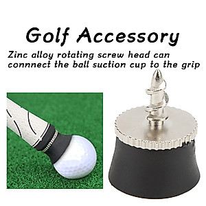 Golf Ball Pick Up, Zinc Alloy Retriever Suction Cup Golf Putter Grabber Head for Club Training Practice
