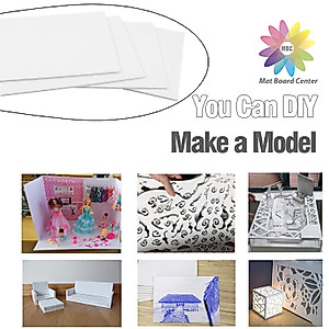 MBC MAT BOARD CENTER, Pack of 10 1/8" White Foam Core Boards (12x16, White)