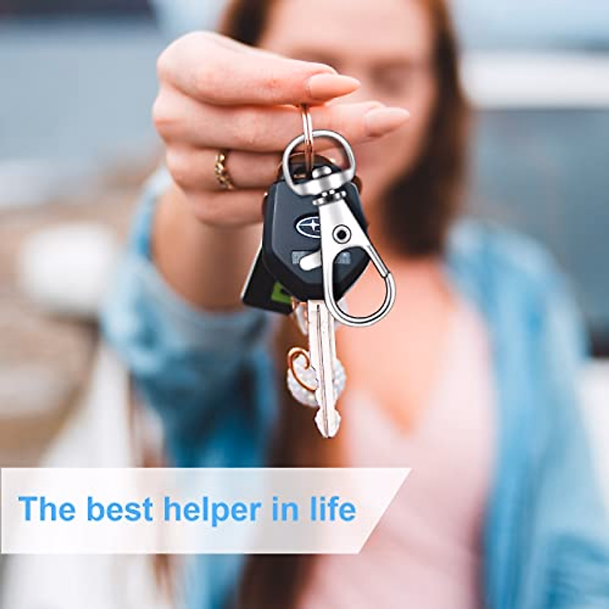 104PCS Swivel Snap Hooks with Key Rings, Metal Lobster Claw Clasp, Keychain Rings for Crafts 1.25inch/32mm