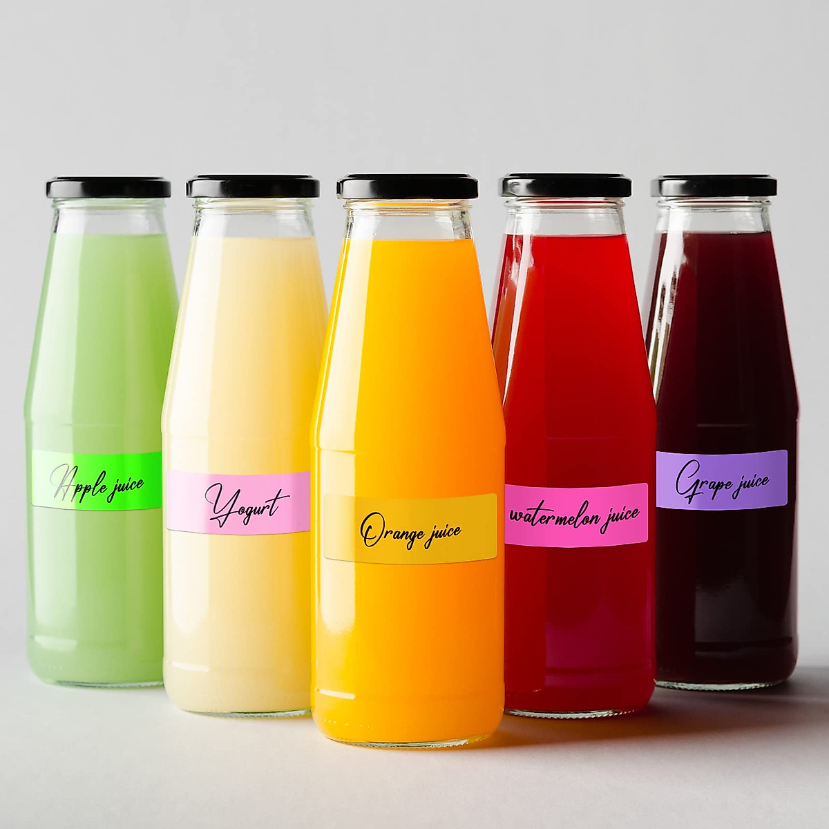 Geyee 1800 Pcs Fluorescent Address Labels Colored Address Labels 1'' x 2-5/8'' Neon Color Printable Stickers for Printer Return Mailing Shipping Message(Multicolor)