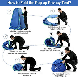 Pop Up Privacy Tent, Sportneer 6.26 FT Tall Changing Tent Camping Shower Tent Portable Pop Up Privacy Tent Changing Tent Dressing Room Camp Bathroom Toilet Rain Shelter for Camping Beach Outdoor