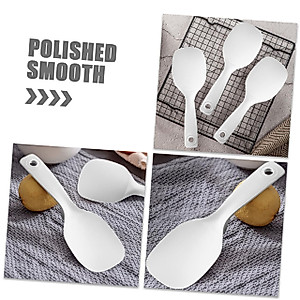 UTHCLO Rice Spoon Rice Server Rice Serving Spatula Rice Cooker Spatula Potato Server Spatula Rice Ladle Spoon Rice Scooper Plastic Rice Paddle Food Grade Pp White Non Stick Pan