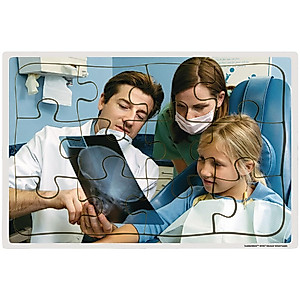 Excellerations Wooden Community Helper Jigsaw Puzzle 11-5/8 inches L x 8-3/8 inches W for Children, 8-12 Piece Puzzles, Set of 12 Puzzles, Preschool