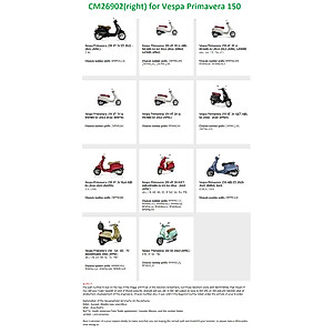 Vespa Right Round Mirror | Vespa Primavera/Elettrica and Primavera 50-150 Mirror for the Right Side | OEM - CM3161802, CM261902(Right, Round, Chrome Finish)