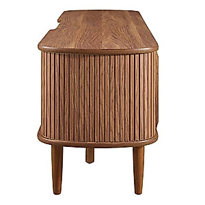 Modway Contour Mid-Century Modern Media TV Stand in Walnut, 15 x 54.5 x 18.5