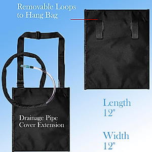Urine Drain Bag Cover, Urostomy & Catheter Bag Holder, Travel Supplies Bag with Storage Pockets & Adjustable Strap, Leak Proof
