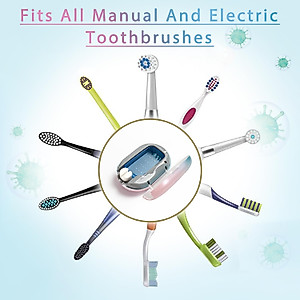 TAISHAN UV Sanitizer Toothbrush Case，Rechargeable Portable Mini Travel Toothbrush Holder,Fits All Toothbrushes for Both Electric and Manual Toothbrushes,Safety Feature, for Home and Travel