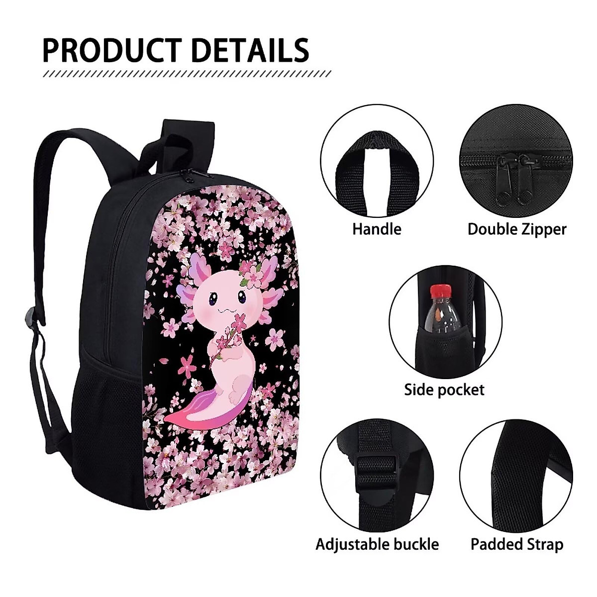 JoyLamoria Shoulder Bag Cute Pink Pig Backpack Non Slip Tote Purse Lunch Bag with Pocket