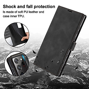 Neivi Wallet Case for Samsung Galaxy Note 20 Ultra Case Leather Wallet with RFID Blocking Credit Card Holder,Flip Card Slots Magnetic Shockproof Protective Cover Note 20 Ultra Phone Case 5G (Black)