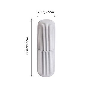 ULTNICE 3pcs Camping Toothbrush Case Portable Toothbrush Cup Bathroom Toothbrush Cup Capsule Case Tooth Brush Toothbrush Holder Toothbrush Cover Toothpaste Toiletry Set Travel