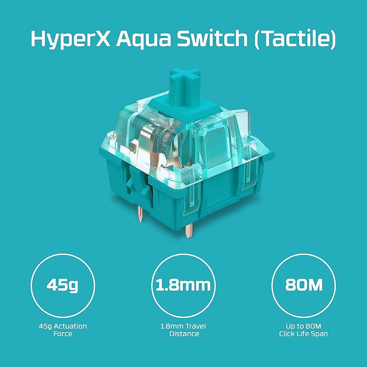 HyperX Alloy Origins 60 - Mechanical Gaming Keyboard - Ultra Compact 60% Form Factor - Tactile Aqua Switch - Double Shot PBT Keycaps - RGB LED Backlit - NGENUITY Software Compatible,Black