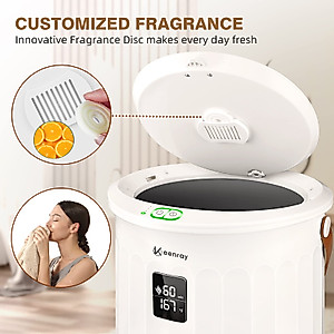 Keenray Adjustable Temperature Towel Warmer with Timer, Safety Lock, and Display - For Bathroom, Hot Tub, Spa, White, CL27
