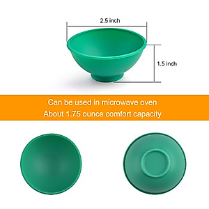 Coopay 16 Pieces Mini Silicone Pinch Bowls Multicolor Heat Resistant Snack Bowls Prep and Serve Bowls, Unbreakable, Flexible, 1.75 Oz (Mixed Colors)