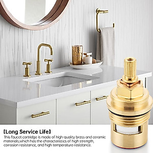 Faucet Cartridge Replacement for Kohler 1000188, Ceramic Valve Faucet Replacement Parts use in Deck Faucets with 3/4 inch Valves (Hot Cartridge 1000188)