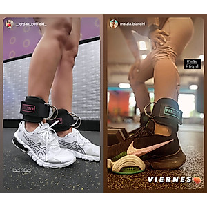 FITGIRL - Ankle Strap (Single) for Cable Machines and Resistance Bands, Work Out Cuff Attachment for Home & Gym, Glute Workouts - Kickbacks, Leg Extensions, Hip Abductors, Women Only (Mint, Single)