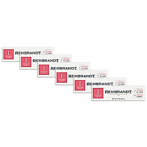 PACK OF 6 - Rembrandt Intense Stain Whitening Toothpaste, Mint, 3.5 oz