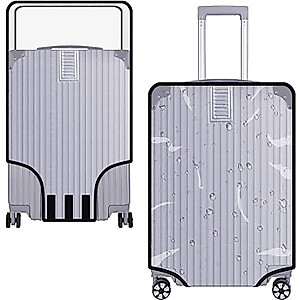 Yuppies Clear PVC Suitcase Cover, Protective Luggage Cover for 20 inch Wheeled Suitcase (20inch (13.6" L x 9.1" W x 17.9" H))