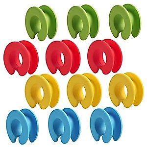 Zerodeko Round Hanger Anti-Slip Ring Nonslip Hangers Wind-Proof Rack Buckle Anti Slip Buckles Household Fixed Button Hanger Buckle Coat Hanger Fixing Buckle Creative Wind-Proof Buckle 12pcs