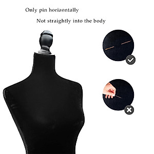 Mannequin Body, Female Dress Form Manikin Body Torso 60-67Inch Height Adjustable, Woman Body Torso Clothing Display Manikin with Tripod Stand for Sewing Dress Jewelry Market Shop Display (Black)