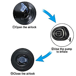 Inflatable Lounge Chair with Ottoman Blow Up Chaise Lounge Air Lazy Sofa Set Flocked Couch