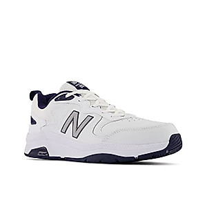 New Balance Men's 857 V3 Casual Comfort Cross Trainer, White/Navy, 11.5