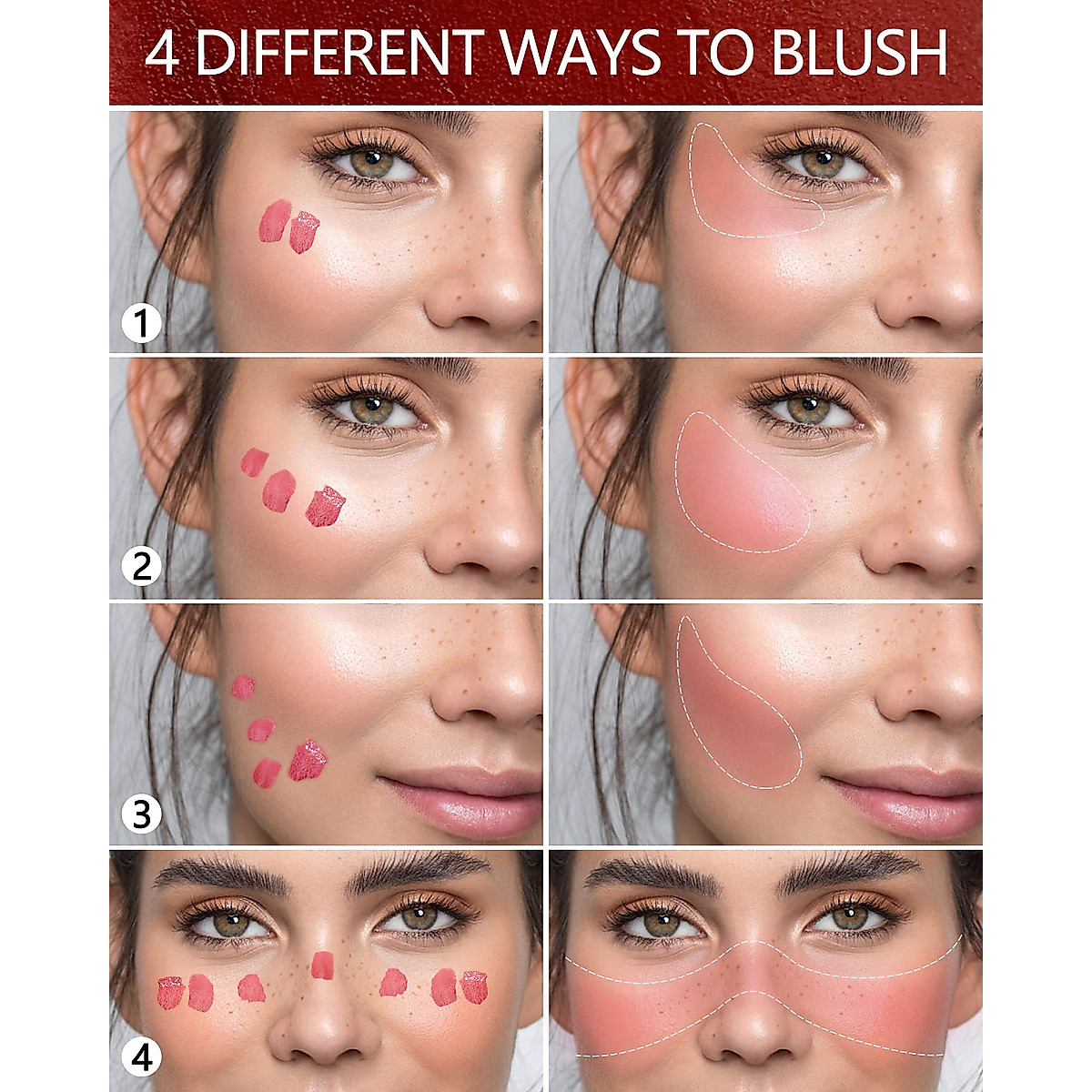 Liquid Blush, Cream Blush Makeup, Natural-Looking Matte Blush for Cheeks, Lightweight, Breathable Feel, Long-Wearing, Smudge Proof, Dewy Finish, Cruelty-free (002-Haze)