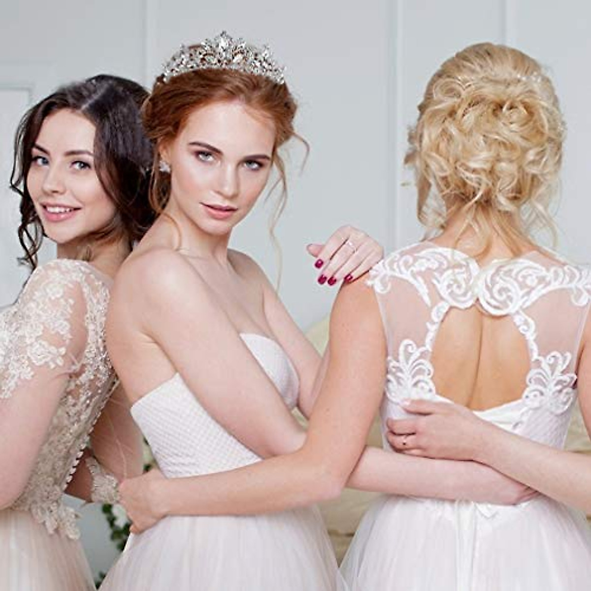 Didder Silver Tiaras for Women Bridal Tiara, Crystal Tiaras and Crowns for Women Princess Tiaras for Girls Birthday Crown for Prom Wedding Party Halloween Costume Hair Accessories Christmas Gift