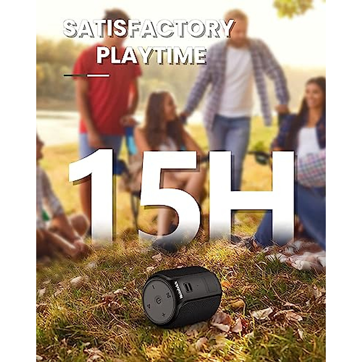 Bluetooth Speakers,Portable Wireless Speaker with 15W Stereo Sound, Active Extra Bass, IPX6 Waterproof Shower Speaker, Double Pairing, for Party, Home Theater, Game Theater