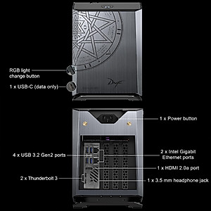 GEEKOM Mini PC, Mini Fun9 Gaming PC Support Discrete Graphics,Intel Core i9-9980HK(Up to 5.0GHz) 32GB DDR4 & 1TB SSD Windows 11 Pro Desktop Computers Support Two 2.5G LAN Ports/Thunderbolt 3/WiFi 6