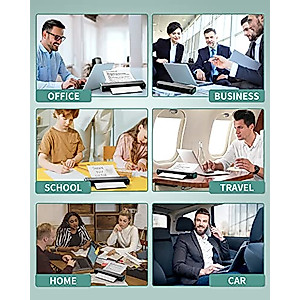 Portable Thermal Printer Wireless Travel - Bluetooth Printer for Phone, Small Mobile Printer for Laptop, Compact Inkless Printer for Vehicle Home Use School Office, Support 8.5" X 11" Letter Paper