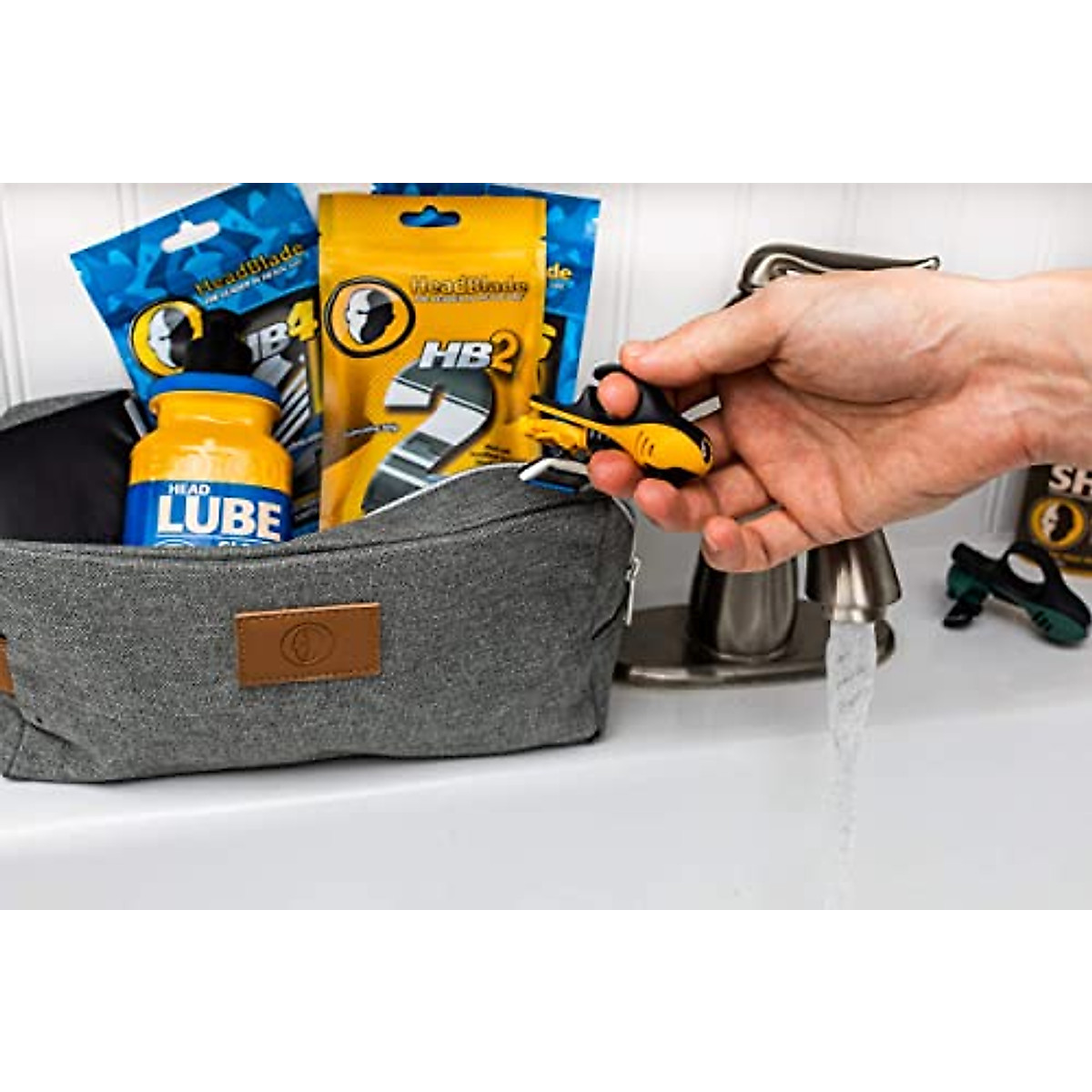 HeadBlade Men's HB4 Refill Shaving Razor Blades 4 Count (Pack of 1)