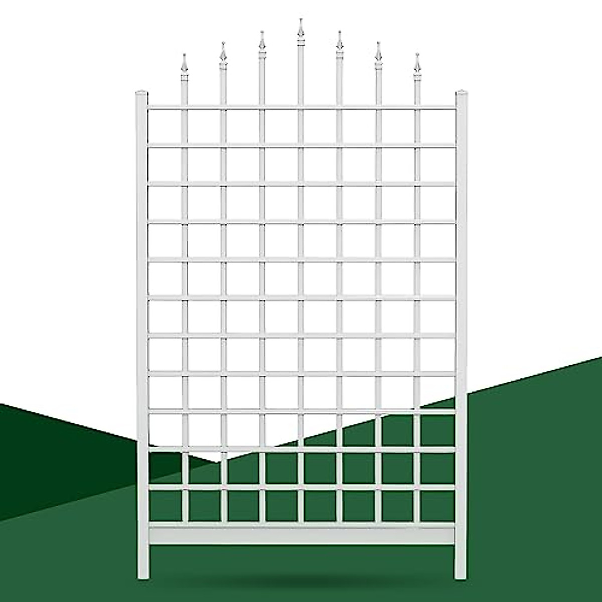 56.7" W x 97" H Vinyl Trellis Support for Outdoor Climbing Plants and Rose Vines, Durable Décor Lattice for Garden&Backyard, Lawn