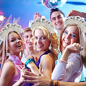 HYXITVCG Disco Ball Headband for Women Vintage Disco Headband for Women Disco Outfits Accessories