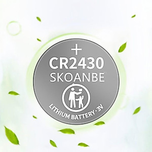 SKOANBE 5Pack CR2430 2430 ECR2430 3V Lithium Coin Battery
