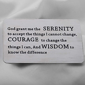 TGBJE Inspirational Wallet Card Inspirational Christian Bible Verse Gift Religious Gift Serenity Prayer Gift God Grant Me The Serenity to Accept The Things Gift (SERENITY Wallet Card)